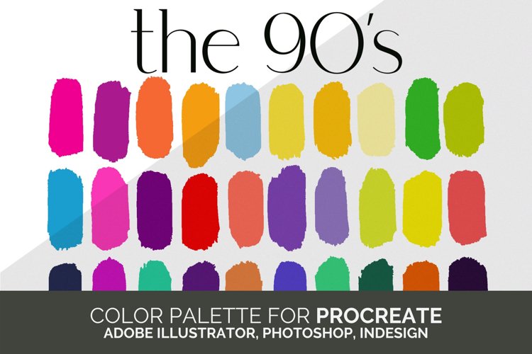The 90's Color Palette for Procreate and Adobe
