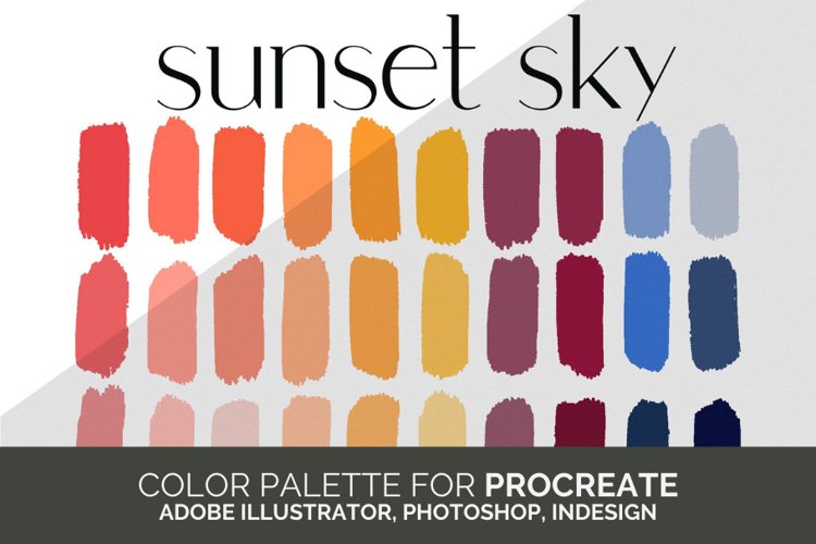 Tropic Sunset Procreate Color Palette Color Swatches Denmark 