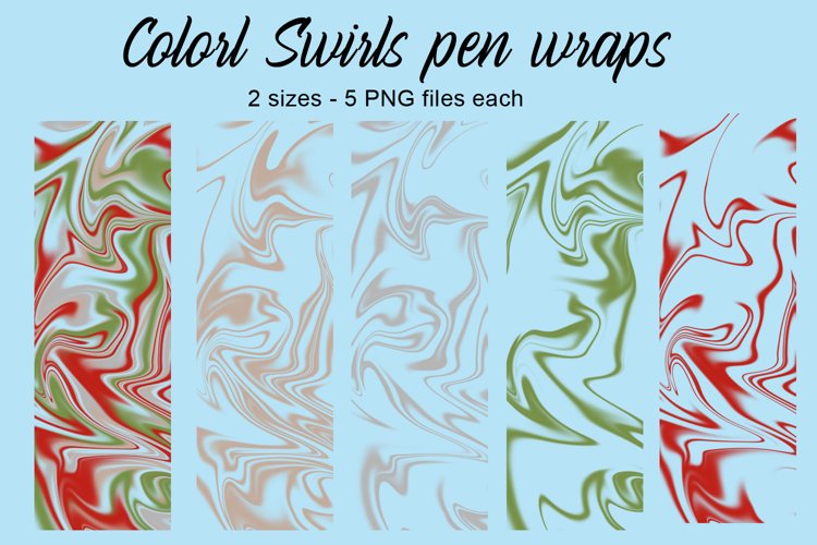 Color swirl pen wraps