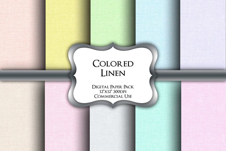 Colored Linen Textures Digital Paper Pack