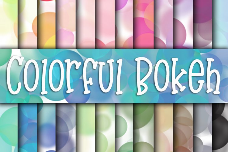Colorful Bokeh Digital Papers