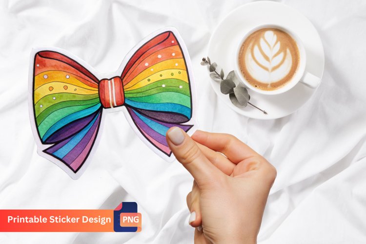 Colorful Bow Sticker, Decorative Bow Sticker, Bow Sticker