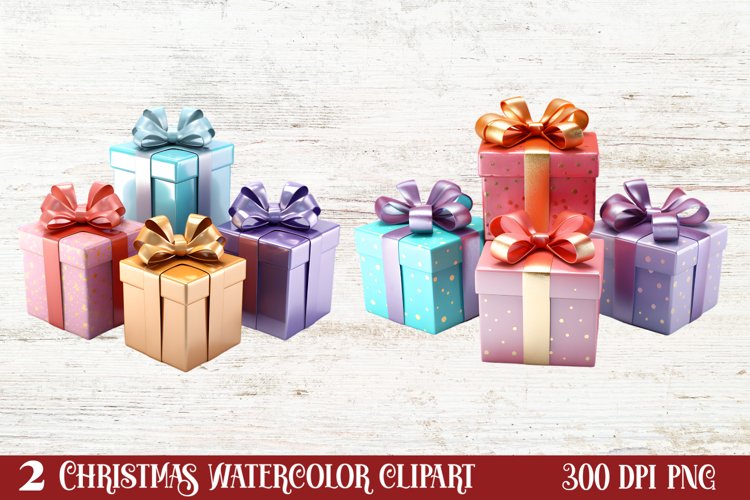 Colorful Christmas Collection Clipart Bundle Colorful Christ