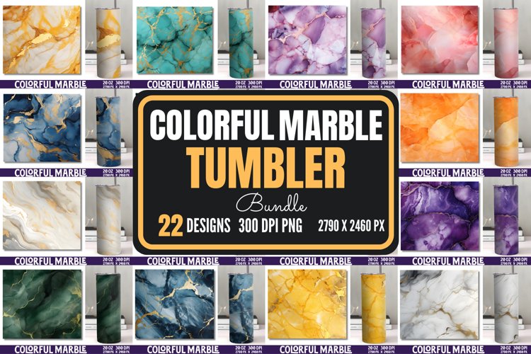 Colorful Marble Tumbler Bundle, Marble Tumbler Bundle