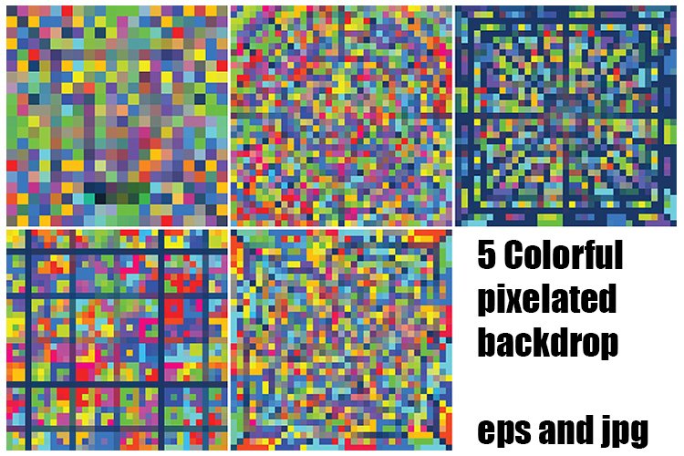 Colorful pixelated backdrop