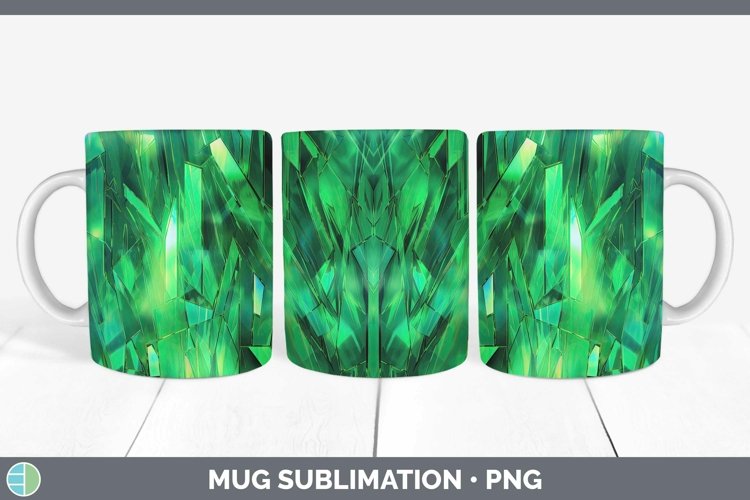 Colors Green Mug Wrap | Sublimation Coffee Cup Designs