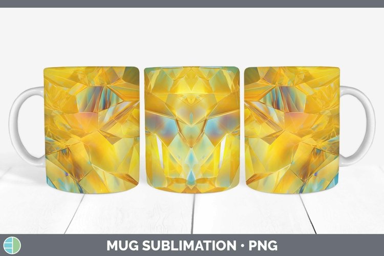 Colors Yellow Mug Wrap | Sublimation Coffee Cup Designs