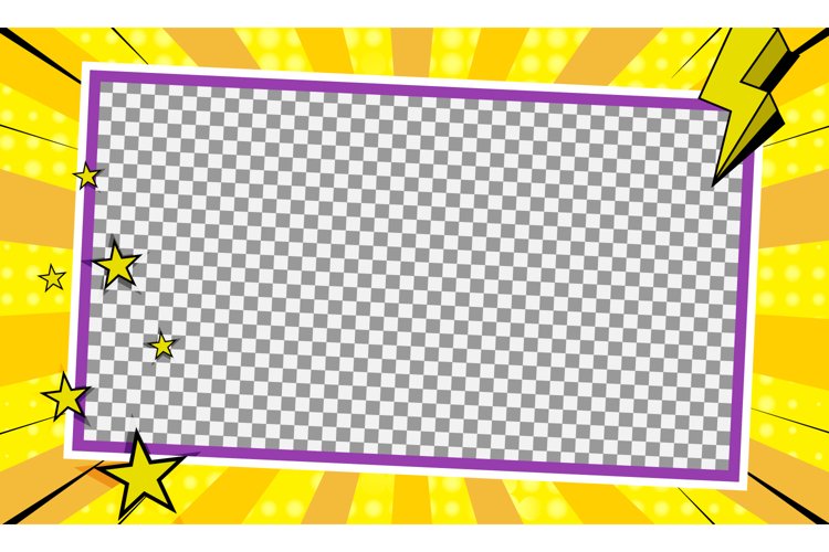 Comic pop art cartoon frame background with blank (4265529)