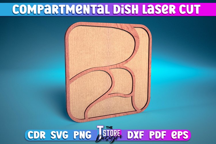 Compartmental Dish Laser Cut | Dish Laser Cut (3120639)