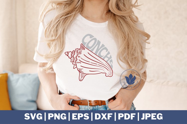 Conchs Typography in Shell Shape SVG