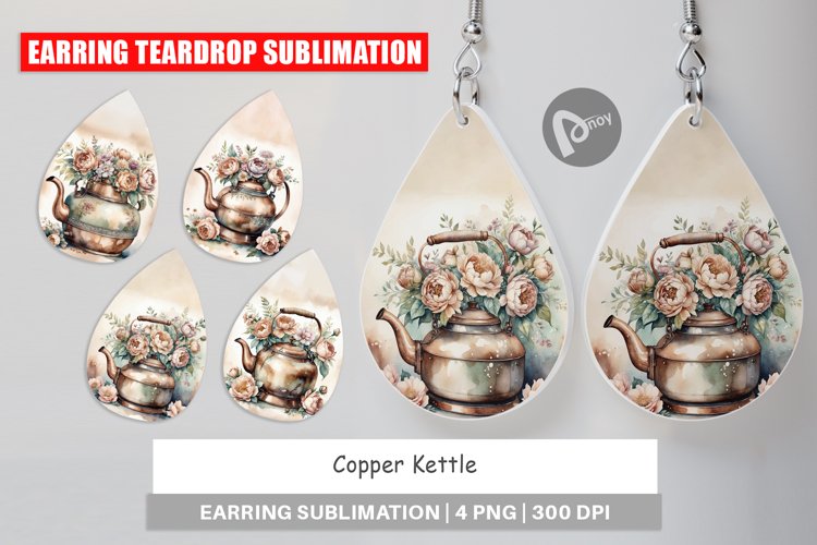 Teardrop earrings sublimation designs bundle