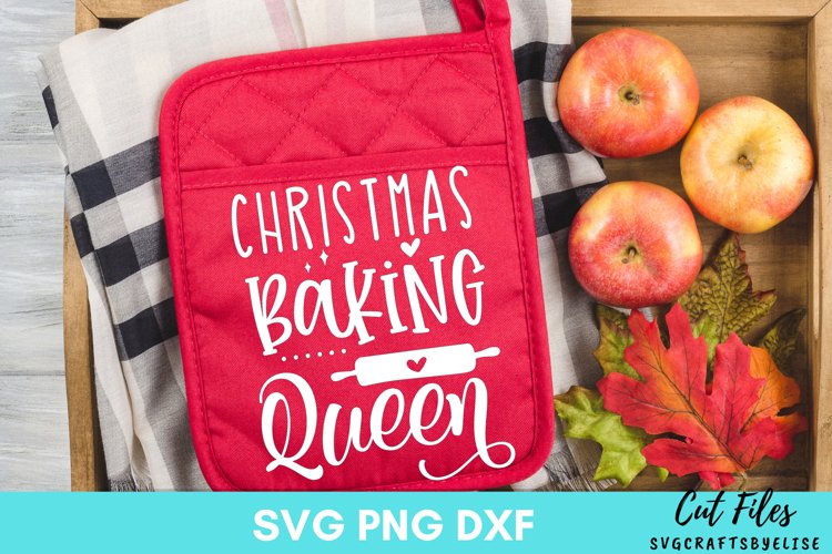 Christmas Baking Queen SVG- Christmas SVG Potholder
