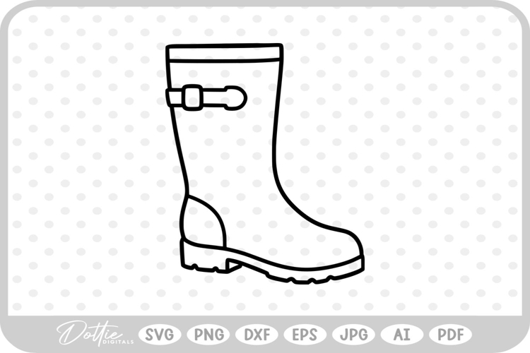 Wellington Boots SVG PNG DXF (6168422)