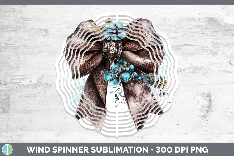 Coquette Bow Snake Wind Spinner Sublimation Spinner Designs