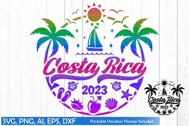 Costa Rica vacation 2023 Svg, Costa Rica T-shirt Design Svg