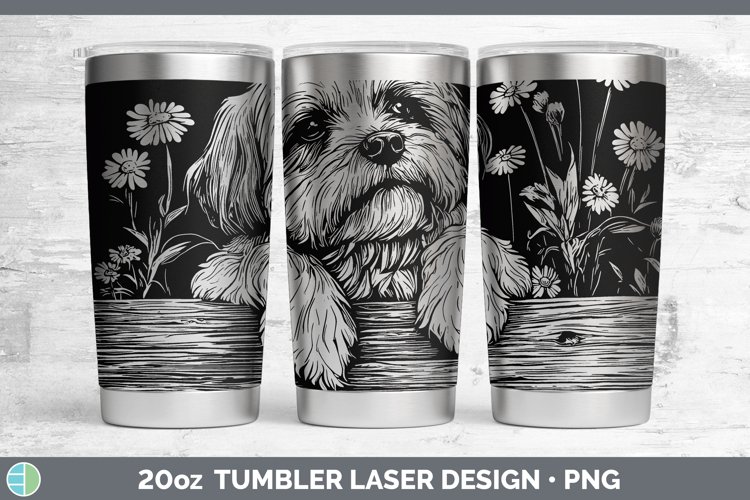 Cottage Dogs Lhasa Apso Laser 20oz Tumbler Sublimation Tumbl