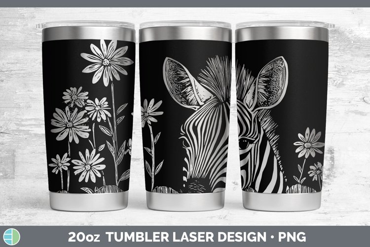 Cottage Safari Zebra Laser 20oz Tumbler Sublimation Tumbler