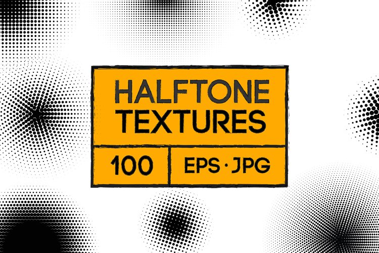 100 Vector Halftone Textures (691286) | Textures | Design Bundles