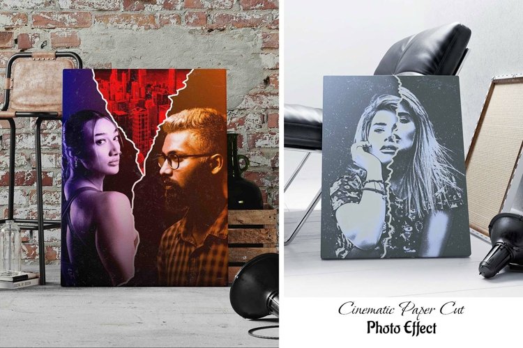 Cinematic Paper Cut Photo Effect