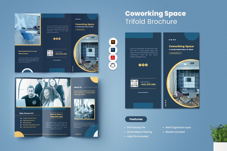 Co-Working Space Trifold Brochure (2433869)