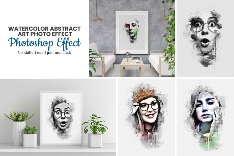 Watercolor Abstract Art Photo Effect