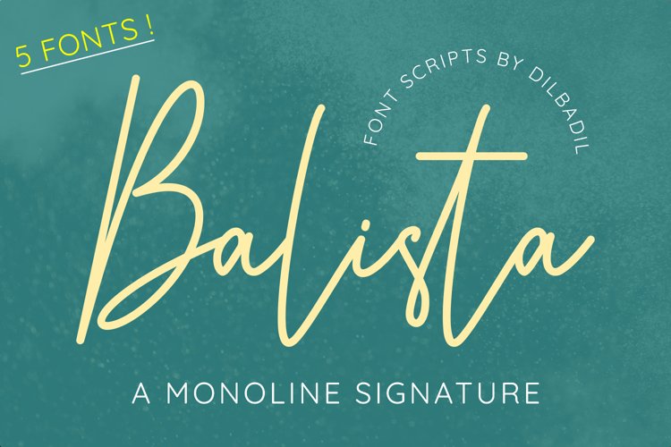 Balista - 5 Monoline Scripts (1668199) | Handwritten | Font Bundles