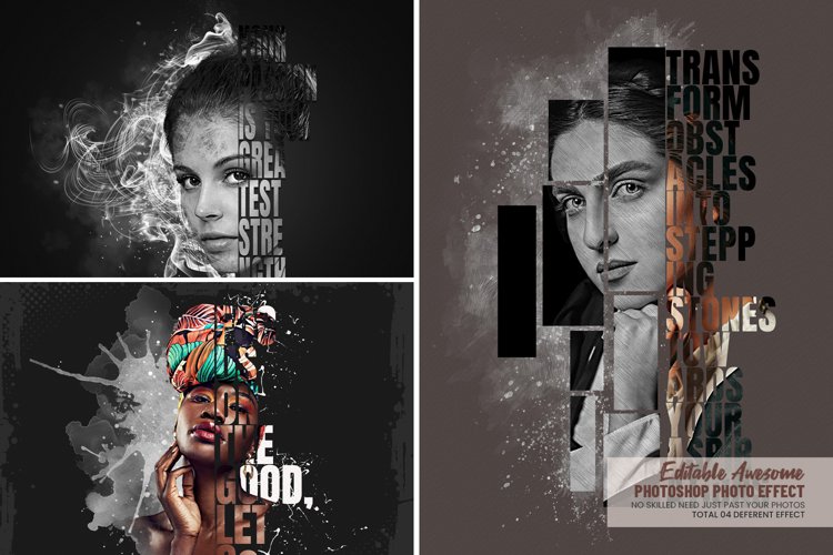 Text Portrait Photo Effect (3424426)