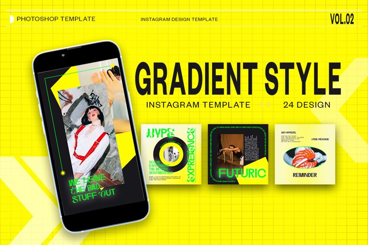 Gradient Style Instagram | PSD