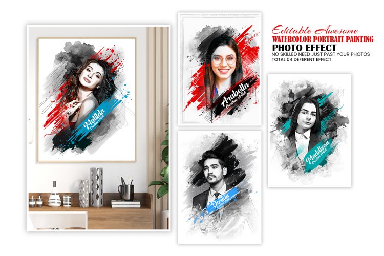 Watercolor Portrait Template