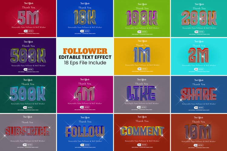 Editable Follower Text Effect