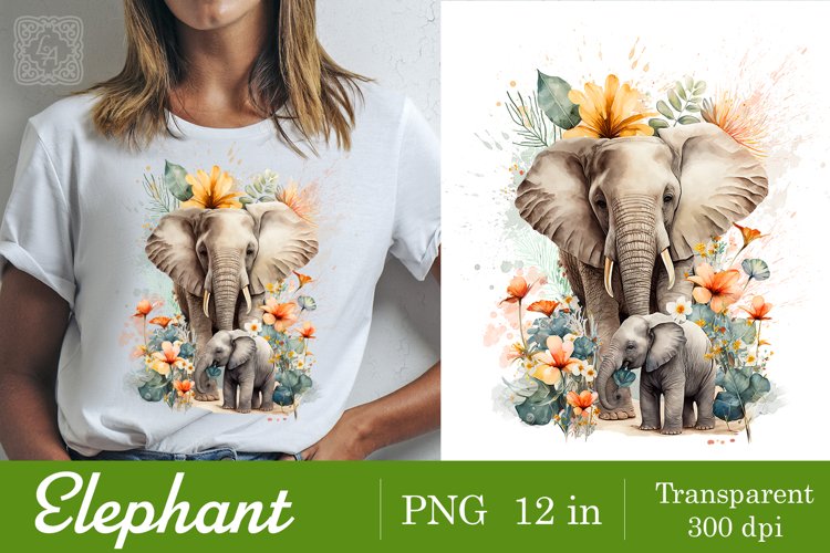 Elephant t-shirt sublimation 2 print design png