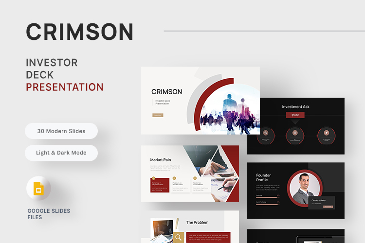 Crimson - Investor Deck Google Slides Template