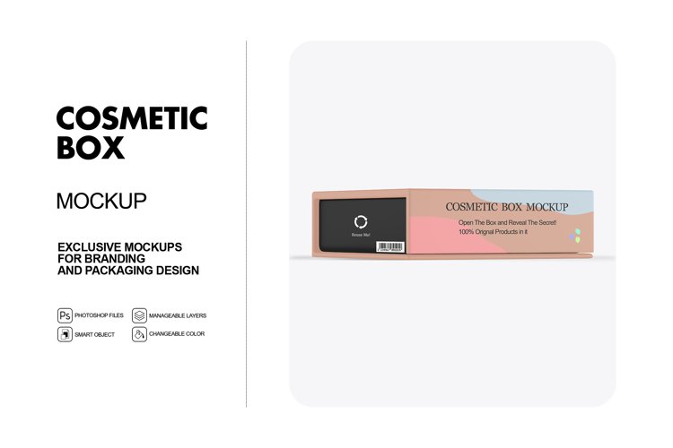 Matte Cosmetic Box Mockup (2066027)