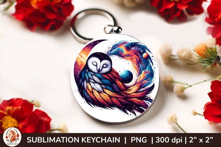 Wild Animal, Round Keychain, 3d keychain, Galaxy