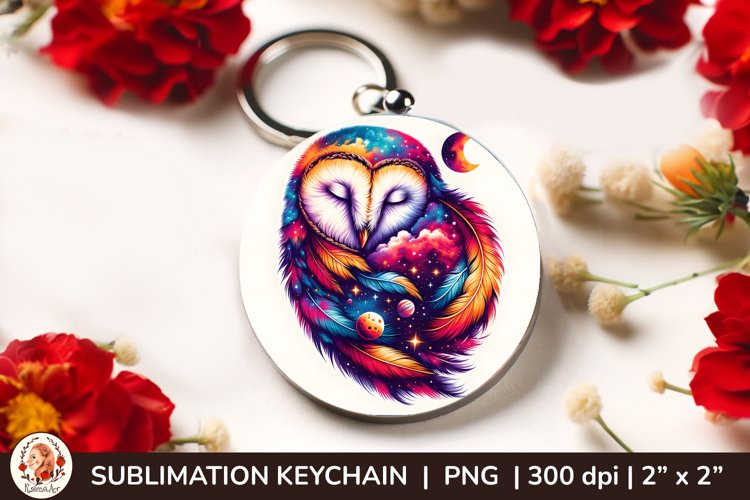 Wild Animal, Round Keychain, 3d keychain, Galaxy