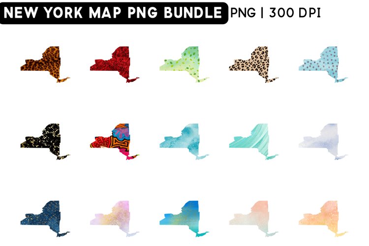New York map png bundle