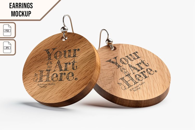 Earring Smart Mockup PSD & JPG Template Graphic (2772622)
