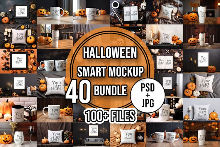 Fall & Halloween Smart Mockup BIG BUNDLES