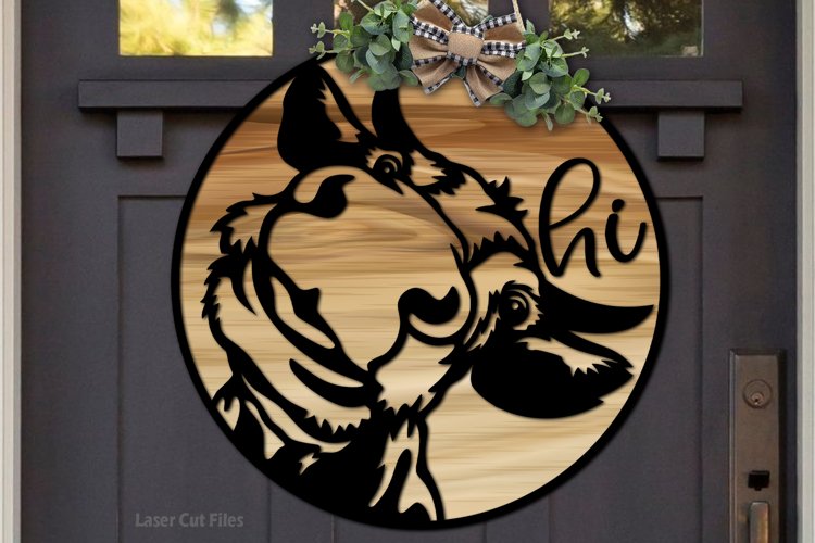 Cow Head SVG | Laser Cut Files | Welcome Sign SVG