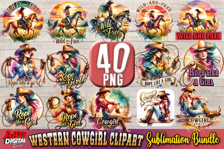 Western Cowgirl Sublimation Bundle