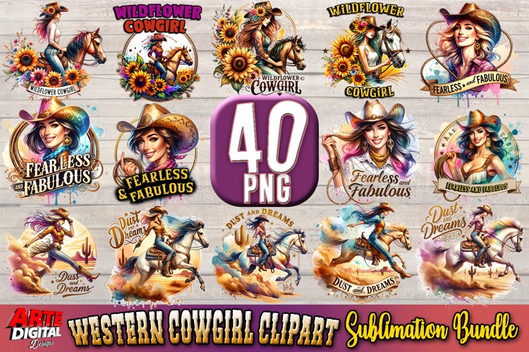Western Cowgirl Sublimation Bundle 2