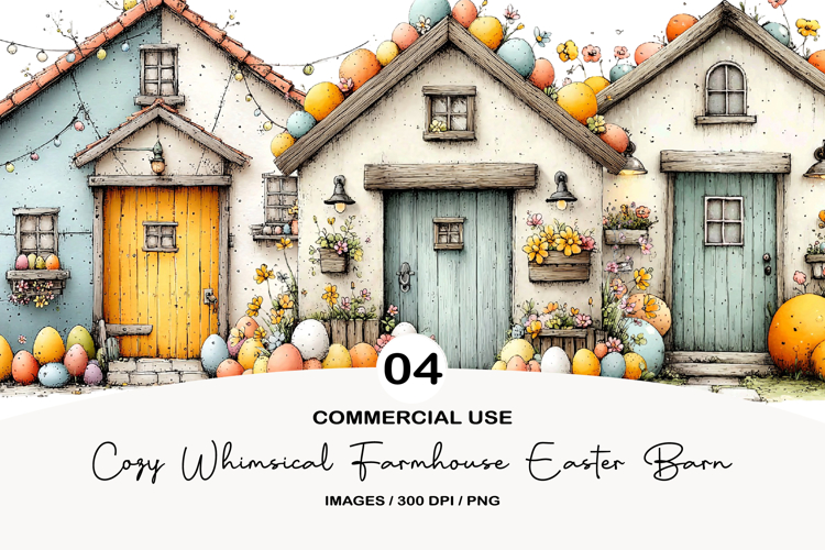 Cozy Whimsical Farmhouse Easter Barn with Spring Charm