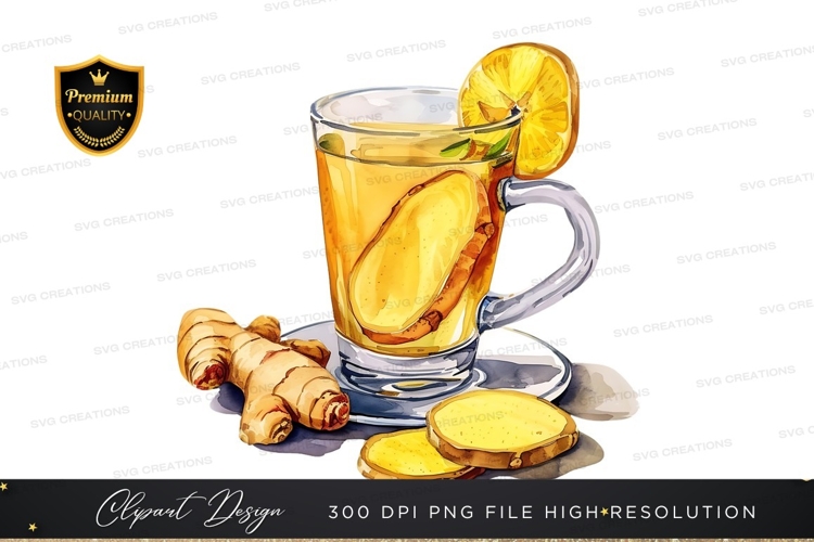 Warm ginger tea with lemon