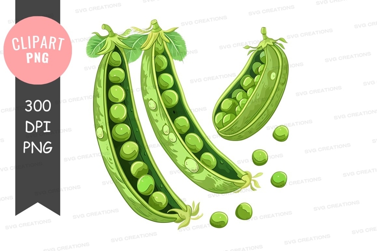 Fresh green peas clipart png (6474143)