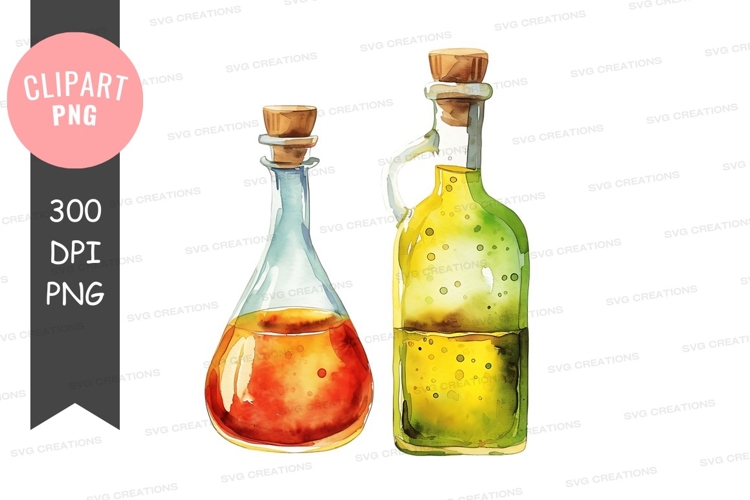 Two bottles of liquid clipart png