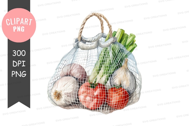 Fresh vegetables in a net bag