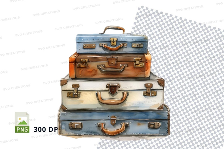 Stack of vintage suitcases (6495044)