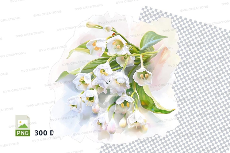 Delicate white flowers clipart png