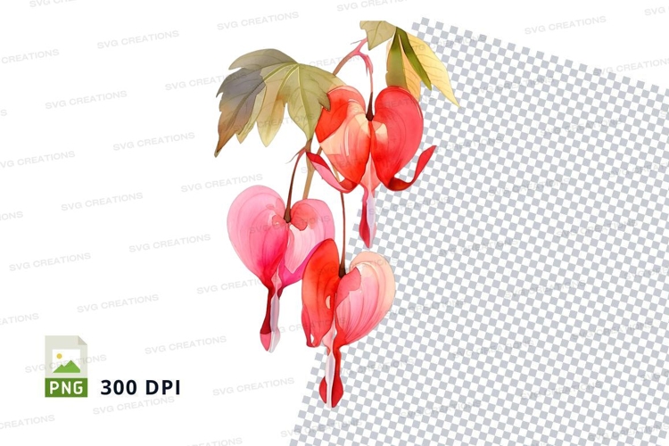 Heart-shaped flowers clipart png