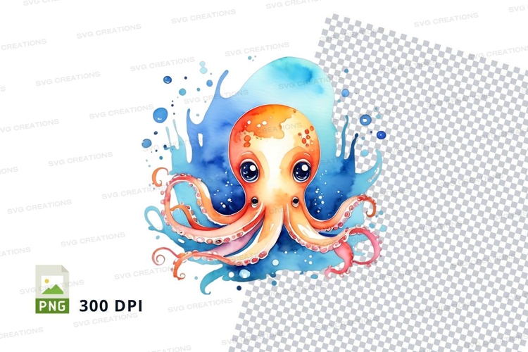Playful octopus in water